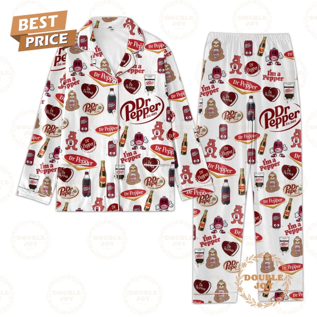 Dr Pepper Iconic Logo Pajamas Set - Doublejoydesigns