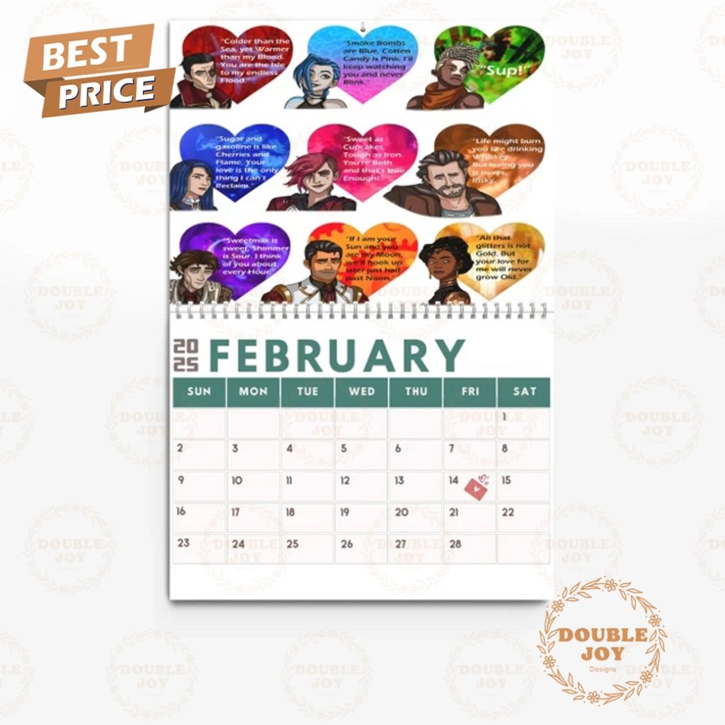 Arcane League Of Legends 2025 Wall Calendar - Doublejoydesigns