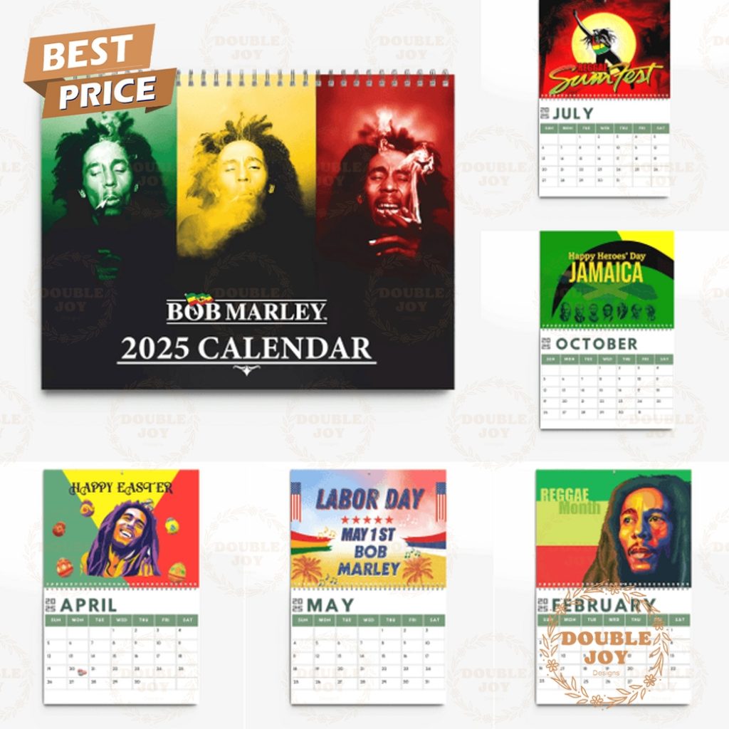 Bob Marley 2025 Wall Calendar - Doublejoydesigns
