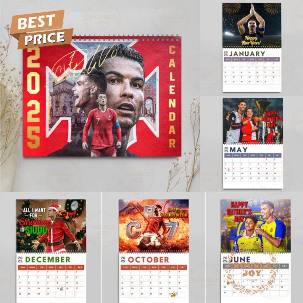 Cristiano Ronaldo 2025 Wall Calendar - Doublejoydesigns