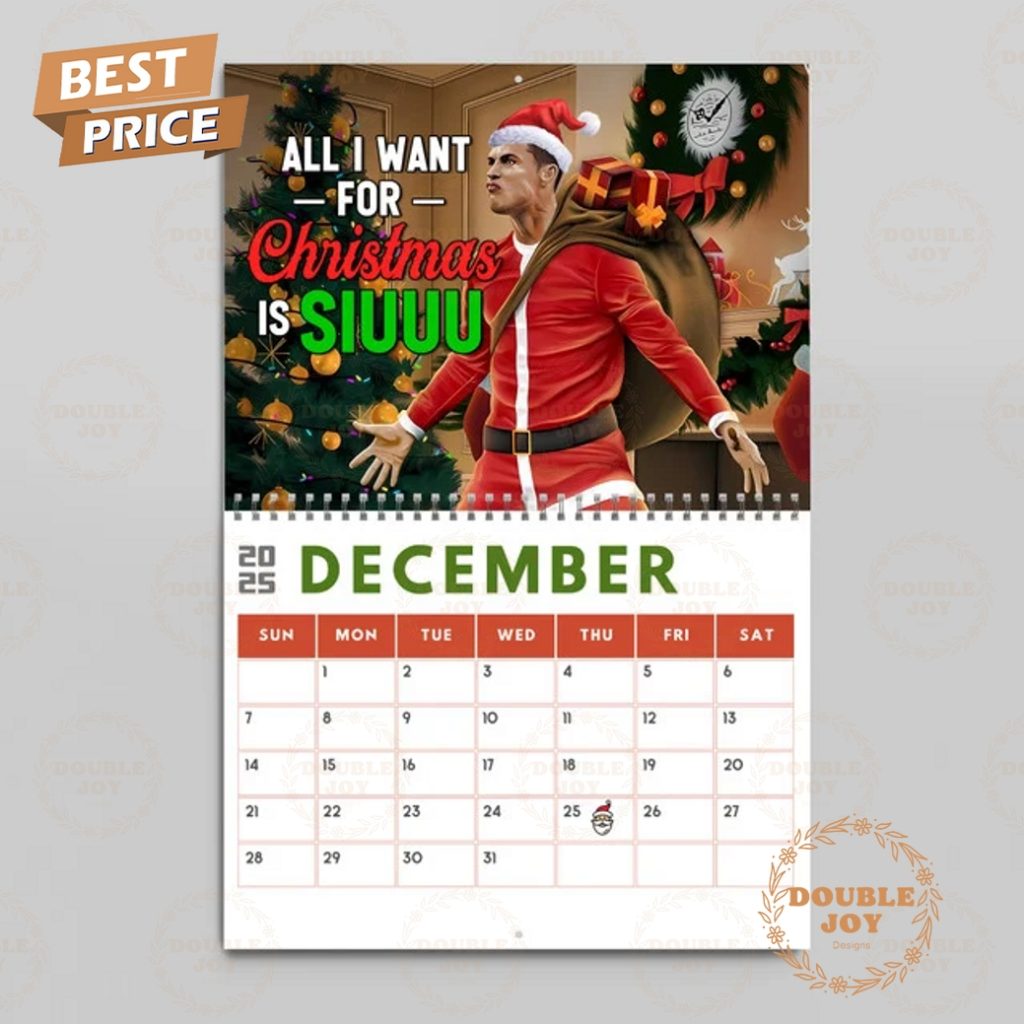 Cristiano Ronaldo 2025 Wall Calendar - Doublejoydesigns