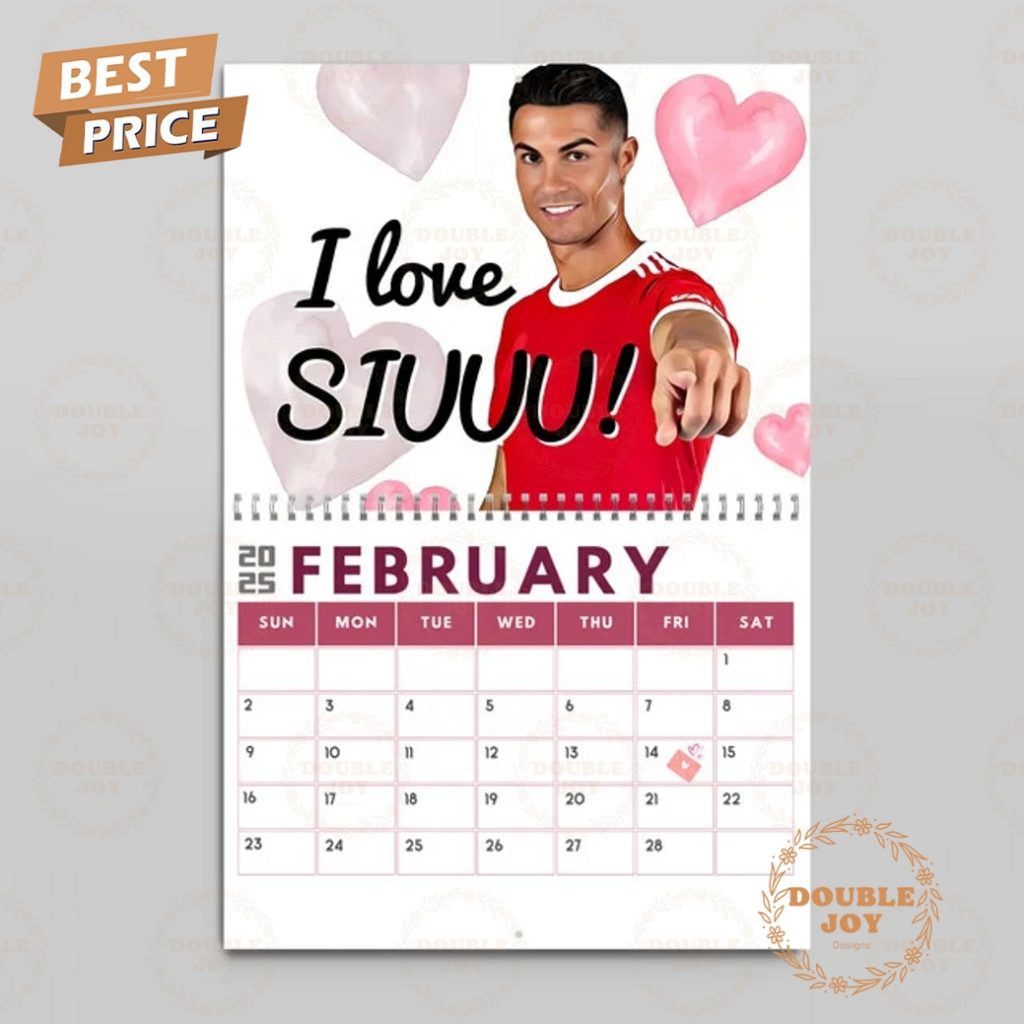 Cristiano Ronaldo 2025 Wall Calendar - Doublejoydesigns
