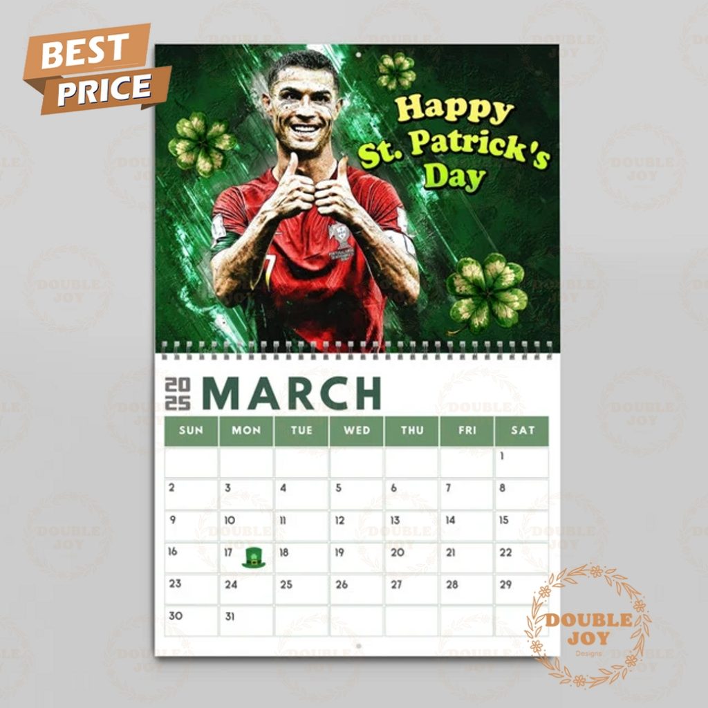Cristiano Ronaldo 2025 Wall Calendar - Doublejoydesigns