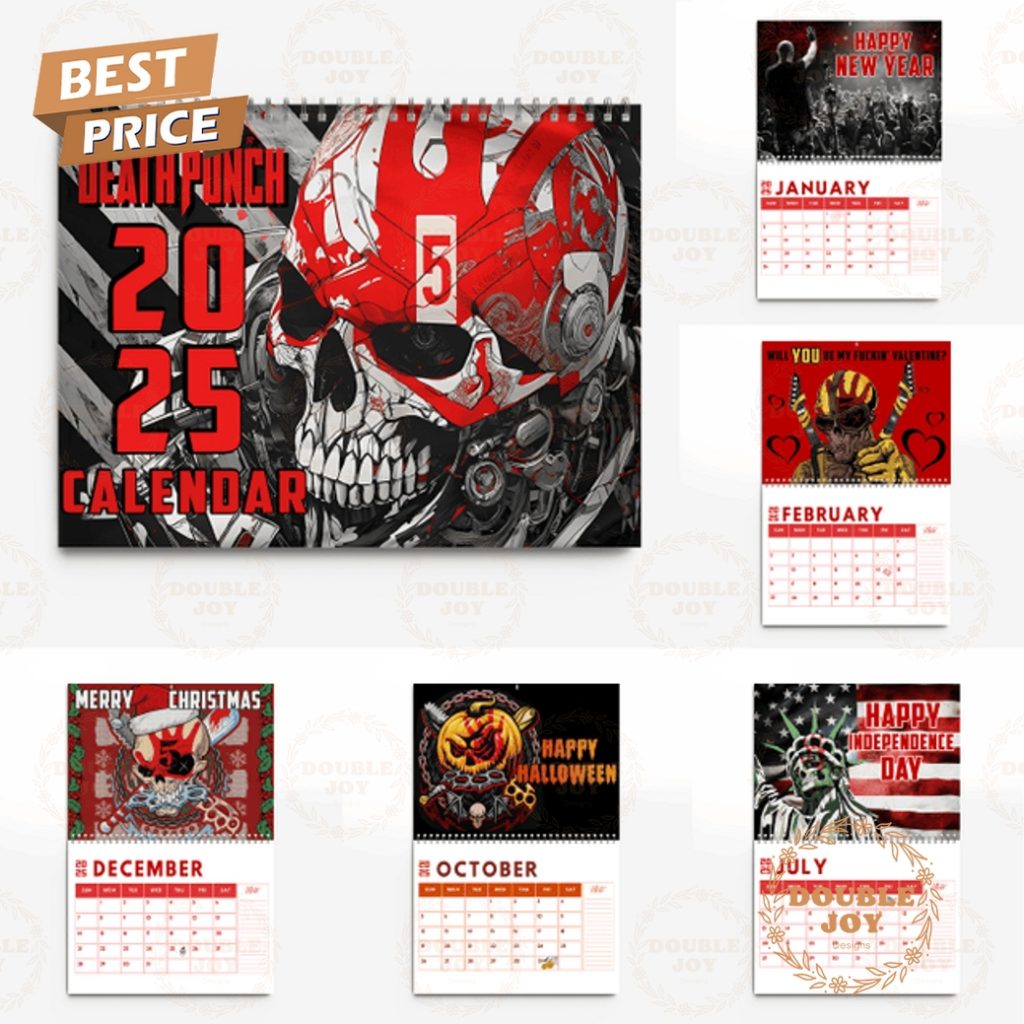 Five Finger Death Punch 2025 Wall Calendar - Doublejoydesigns