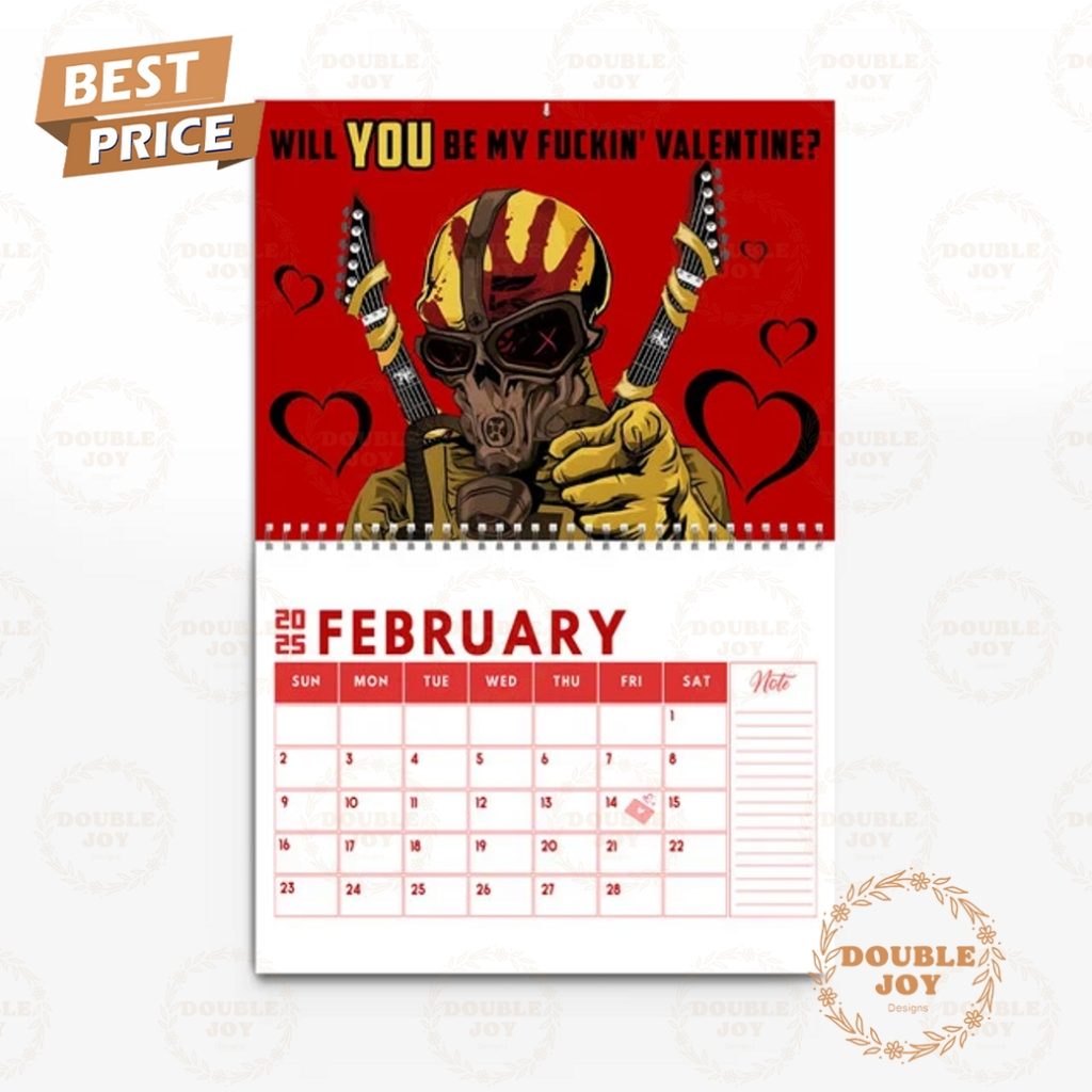 Five Finger Death Punch 2025 Wall Calendar - Doublejoydesigns