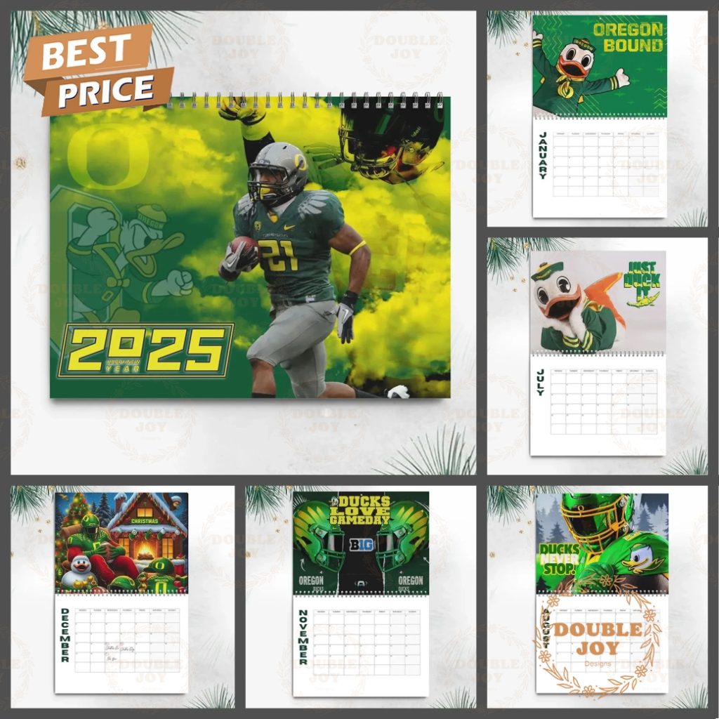 Oregon Ducks 2025 Wall Calendar - Doublejoydesigns