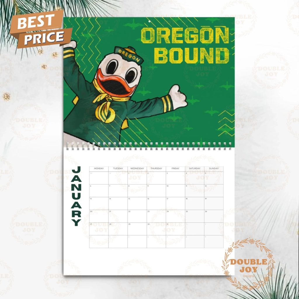 Oregon Ducks 2025 Wall Calendar - Doublejoydesigns