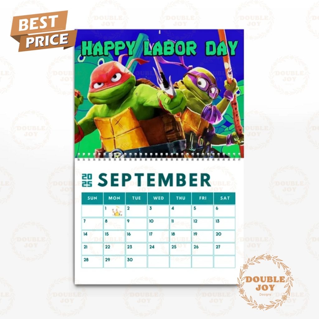 Teenage Mutant Ninja Turtles 2025 Wall Calendar - Doublejoydesigns