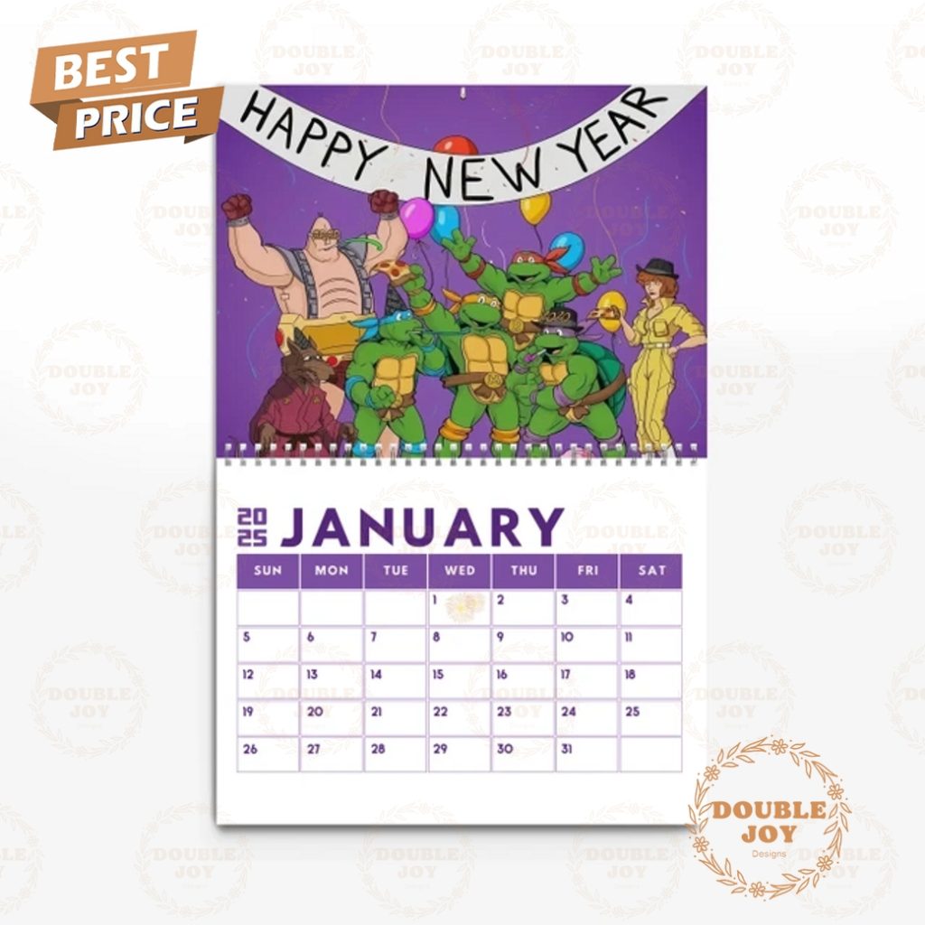 Teenage Mutant Ninja Turtles 2025 Wall Calendar - Doublejoydesigns