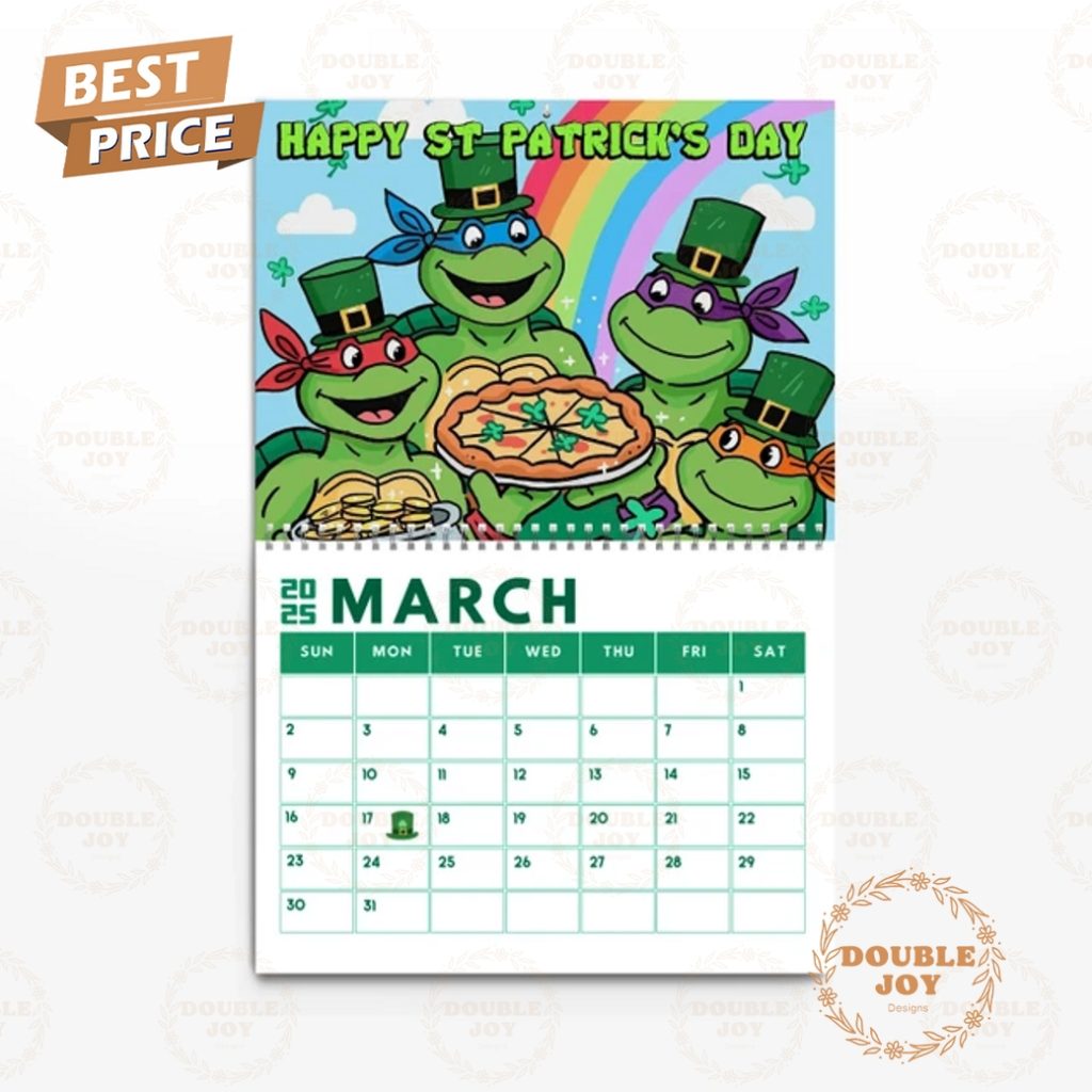 Teenage Mutant Ninja Turtles 2025 Wall Calendar - Doublejoydesigns