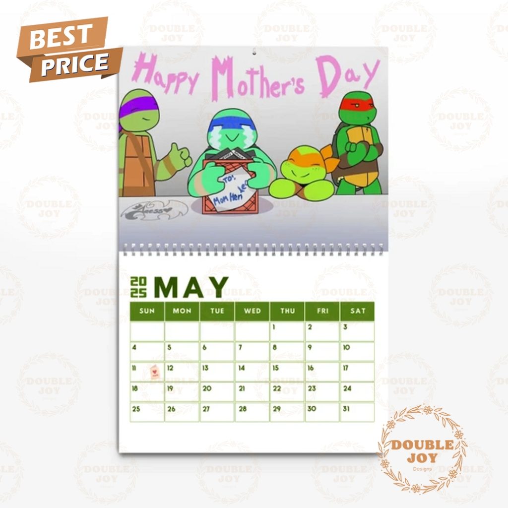 Teenage Mutant Ninja Turtles 2025 Wall Calendar - Doublejoydesigns