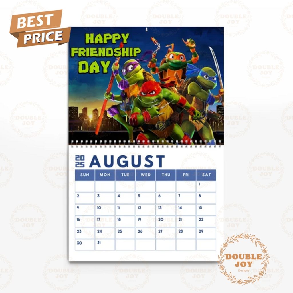 Teenage Mutant Ninja Turtles 2025 Wall Calendar - Doublejoydesigns