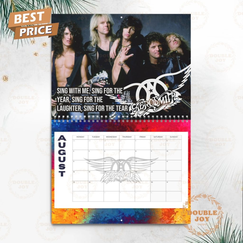 Aerosmith Rock Band 2025 Wall Calendar - Doublejoydesigns