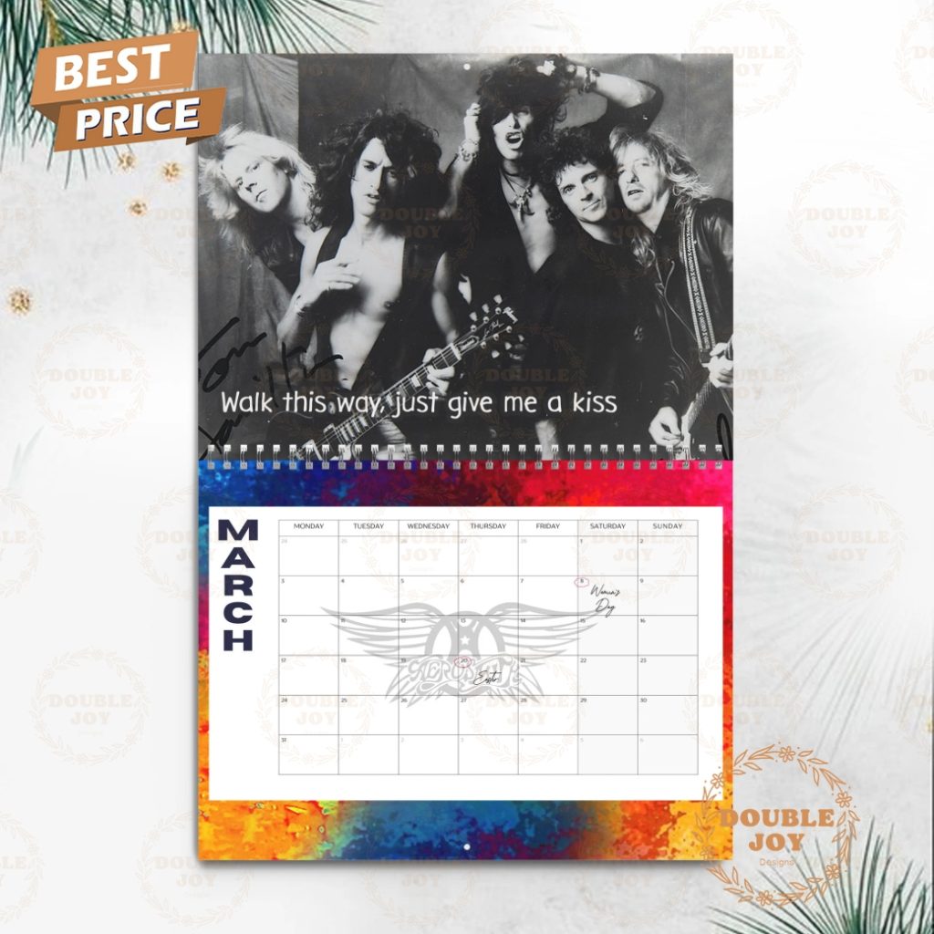 Aerosmith Rock Band 2025 Wall Calendar - Doublejoydesigns