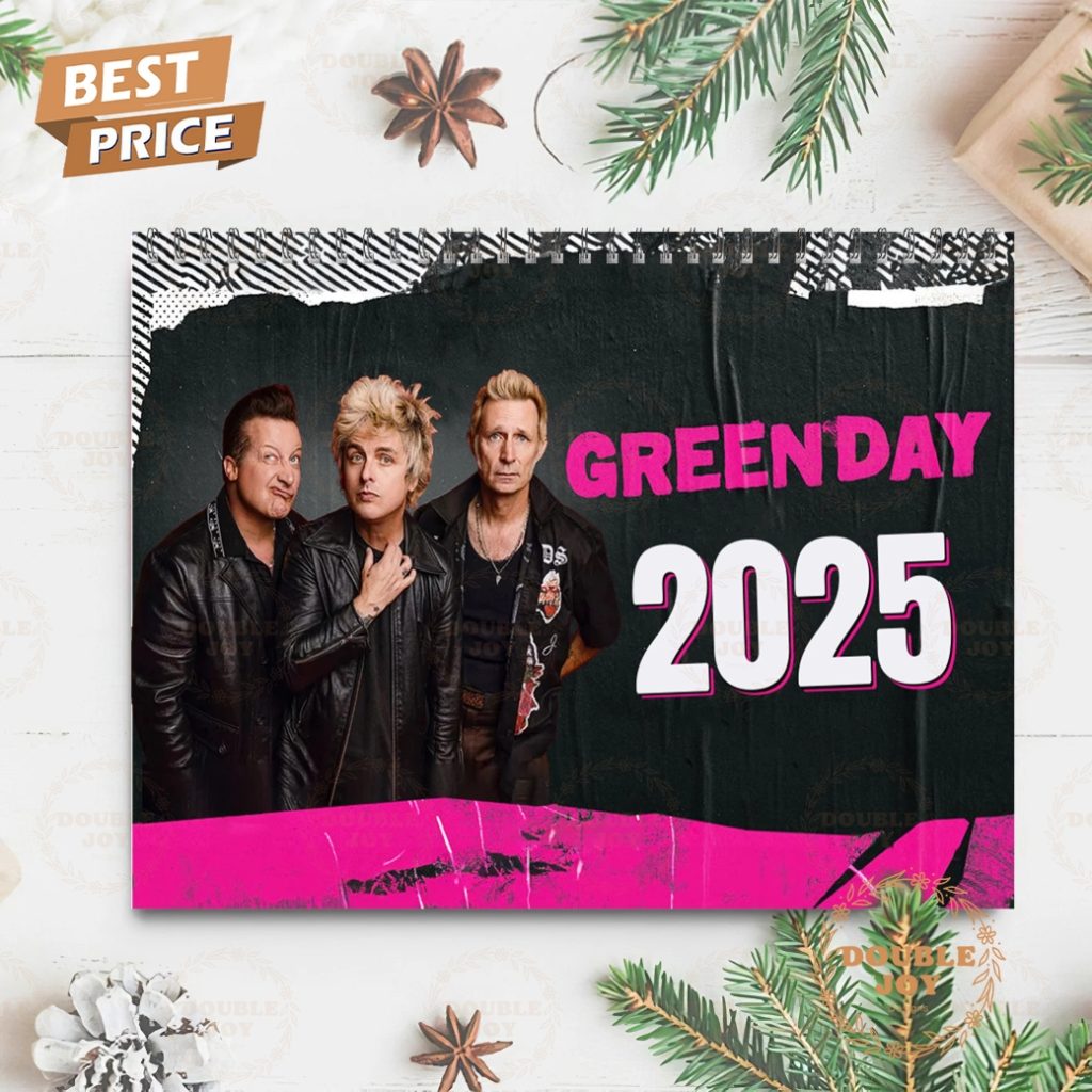 Green Day 2025 Wall Calendar - Doublejoydesigns