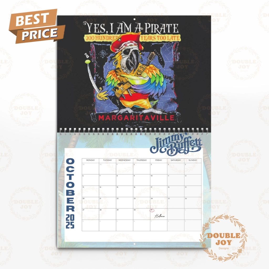 Jimmy Buffett 2025 Wall Calendar - Doublejoydesigns