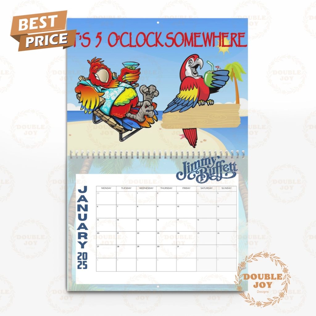 Jimmy Buffett 2025 Wall Calendar - Doublejoydesigns