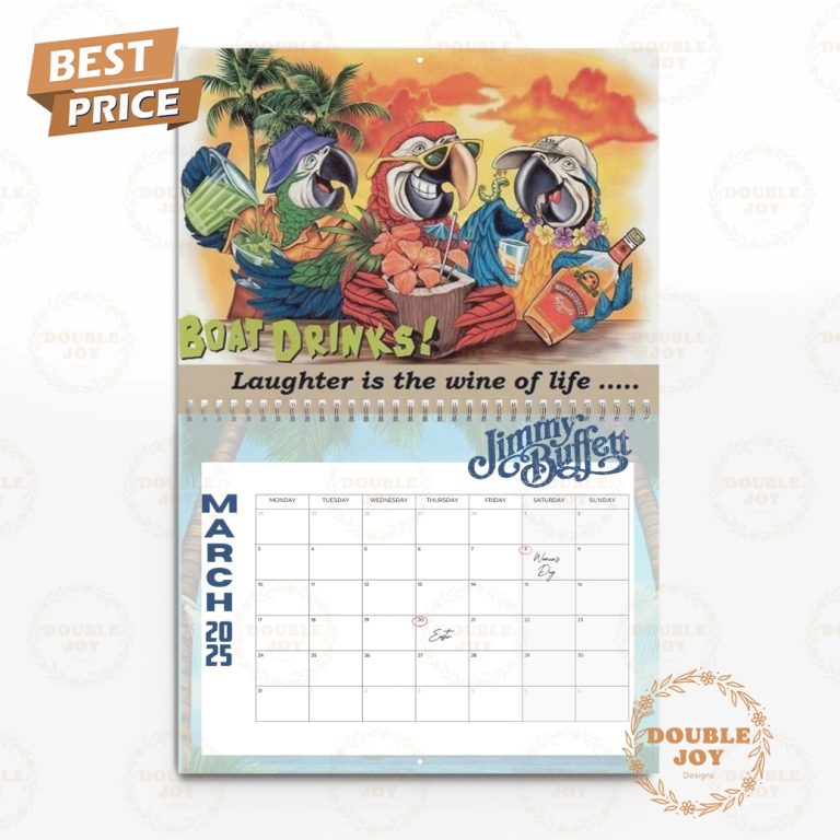 Jimmy Buffett 2025 Wall Calendar - Doublejoydesigns