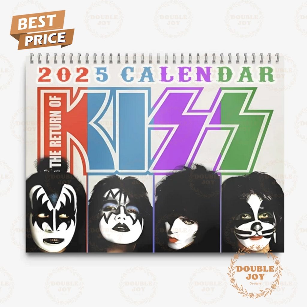 Kiss Rock Band 2025 Wall Calendar - Doublejoydesigns