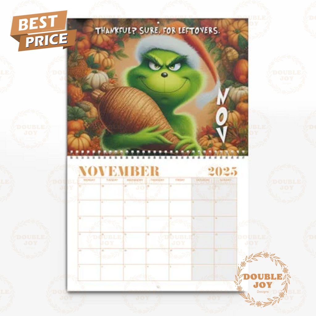 The Grinch 2025 Wall Calendar - Doublejoydesigns