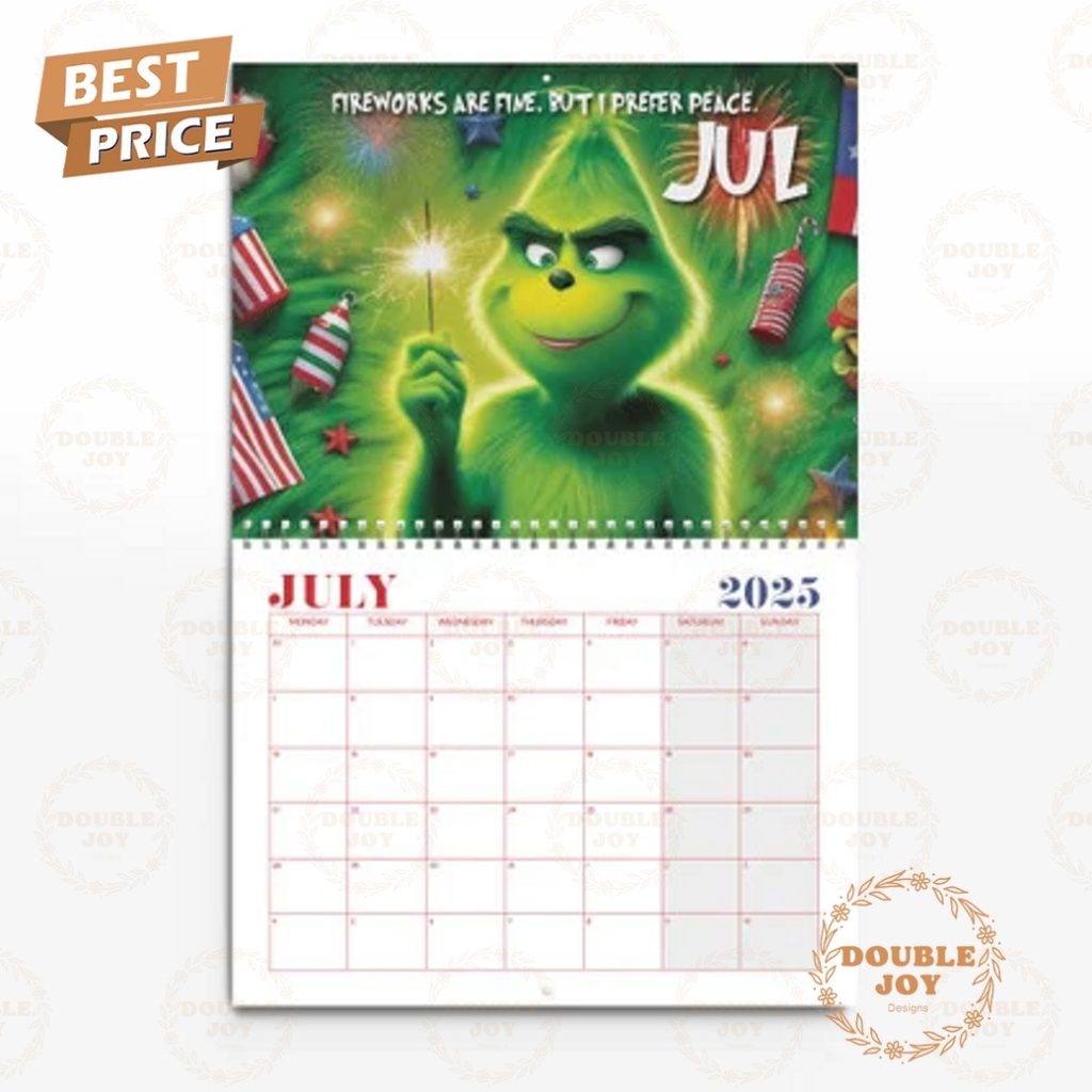 The Grinch 2025 Wall Calendar - Doublejoydesigns