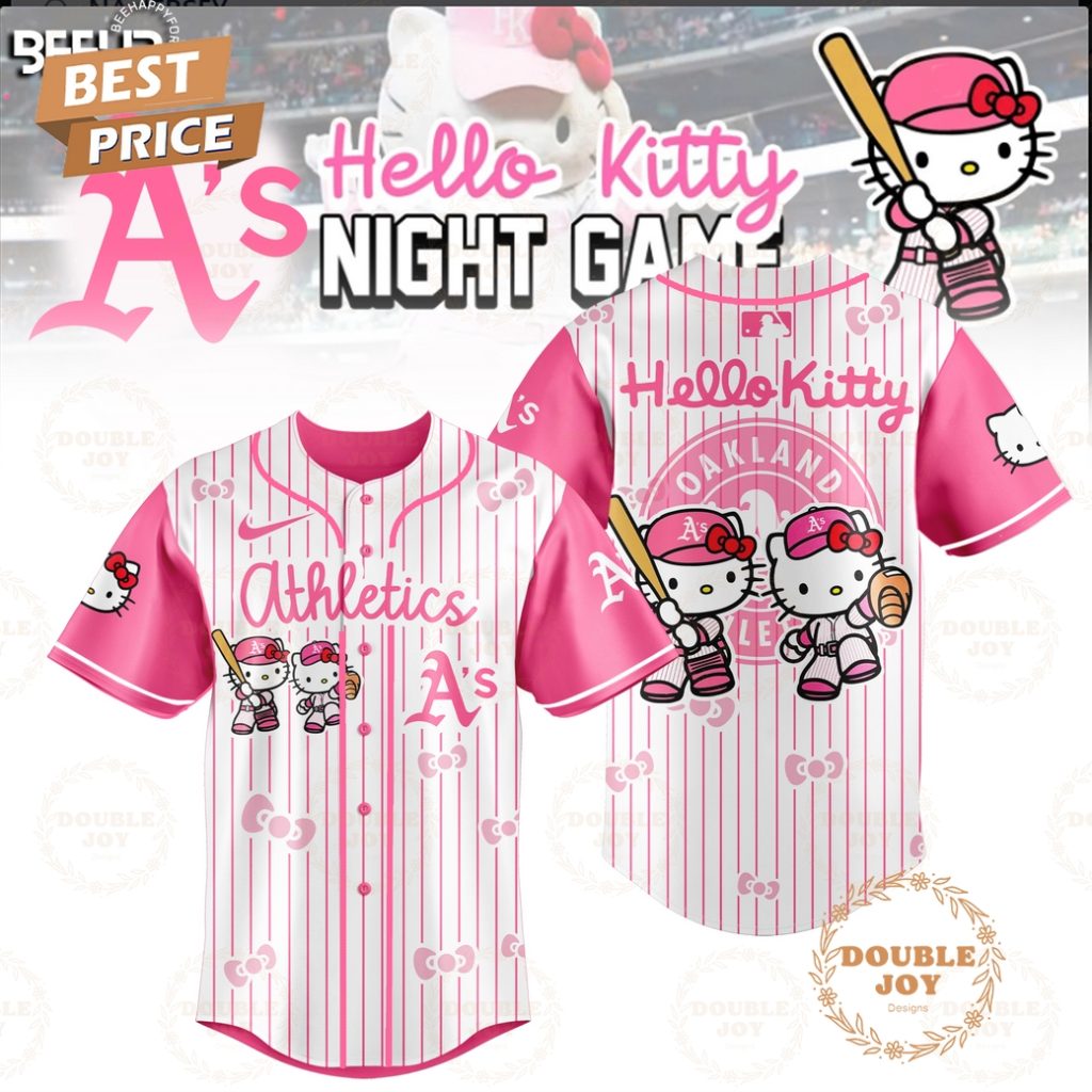 Athletics 2025 Hello Kitty Night Game Limited Edition Baseball Jersey ...