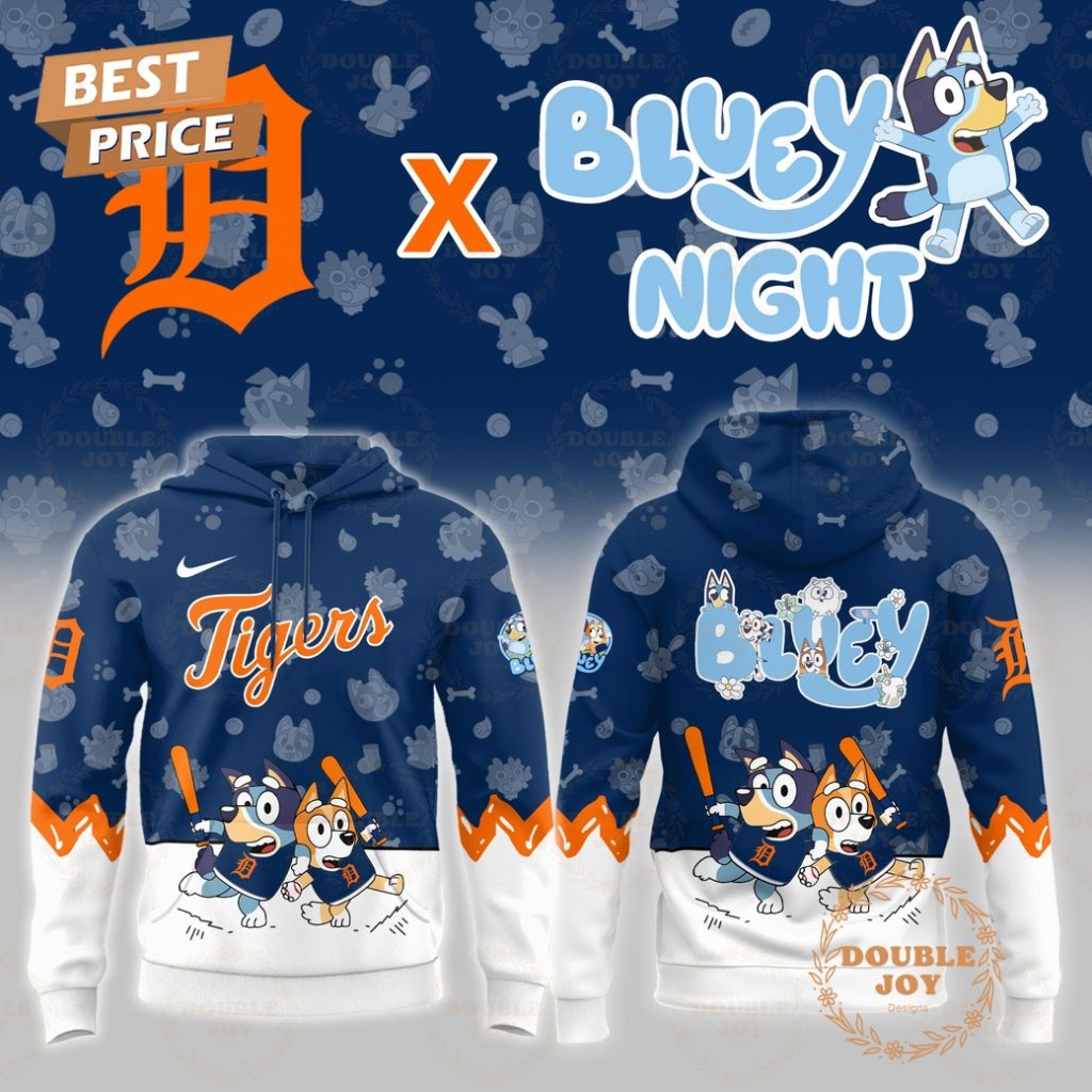 Detroit Tigers MLB x Bluey Night 2025 Limited Edition Baseball Jersey ...
