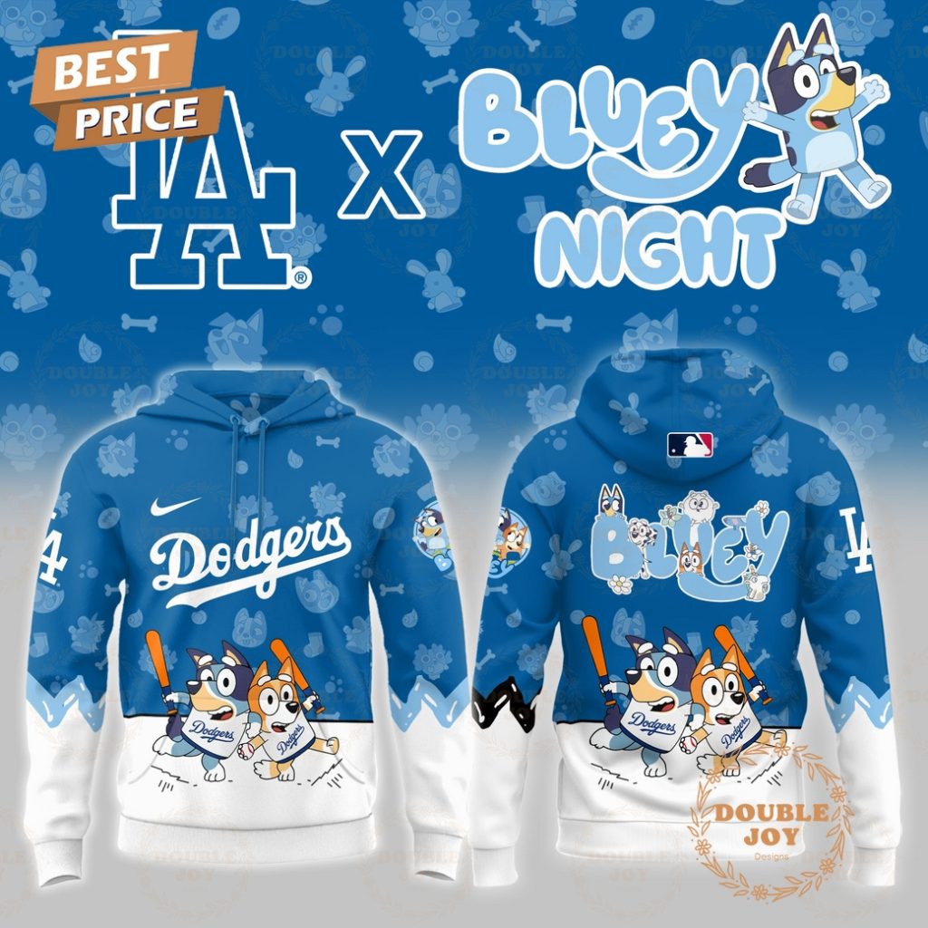 Los Angeles Dodgers Bluey Night 2025 Limited Edition Hoodie ...