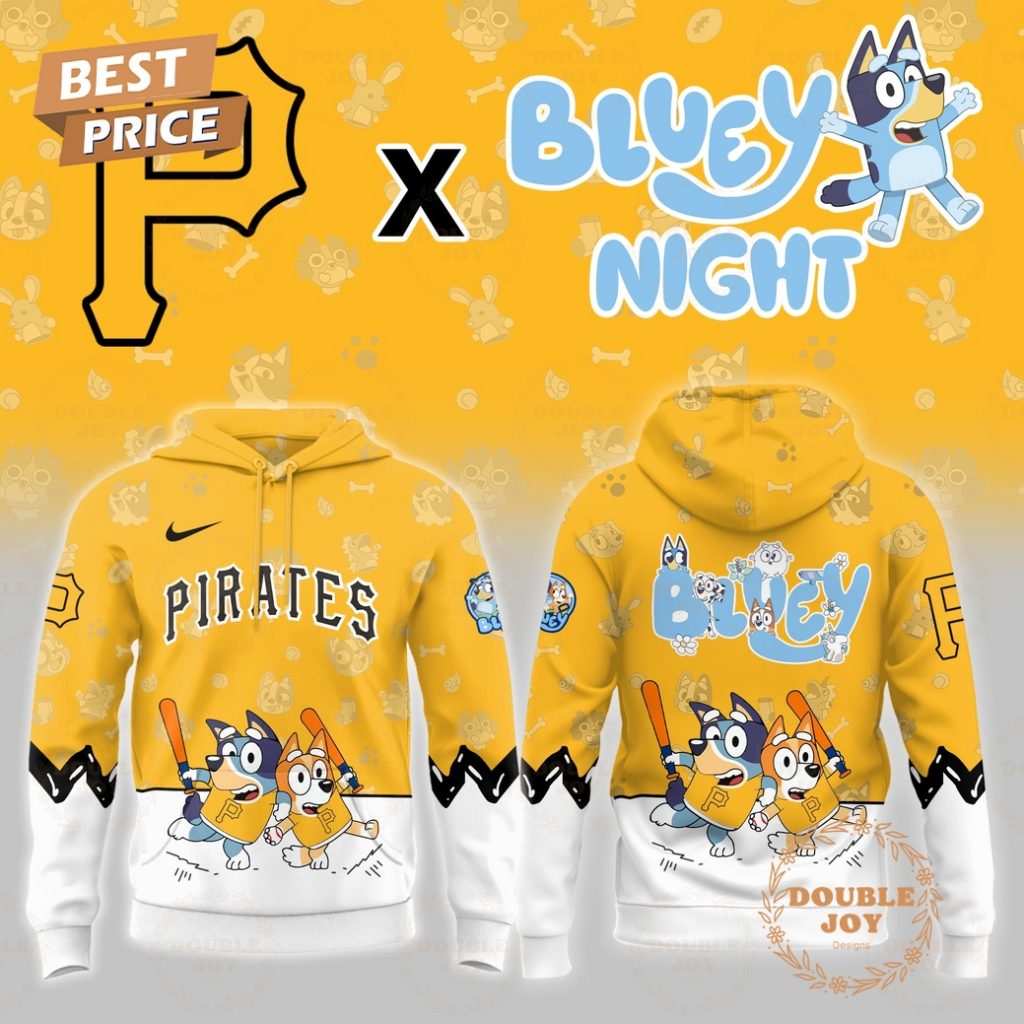 Pittsburgh Pirates Bluey Night 2025 Limited Edition Hoodie ...