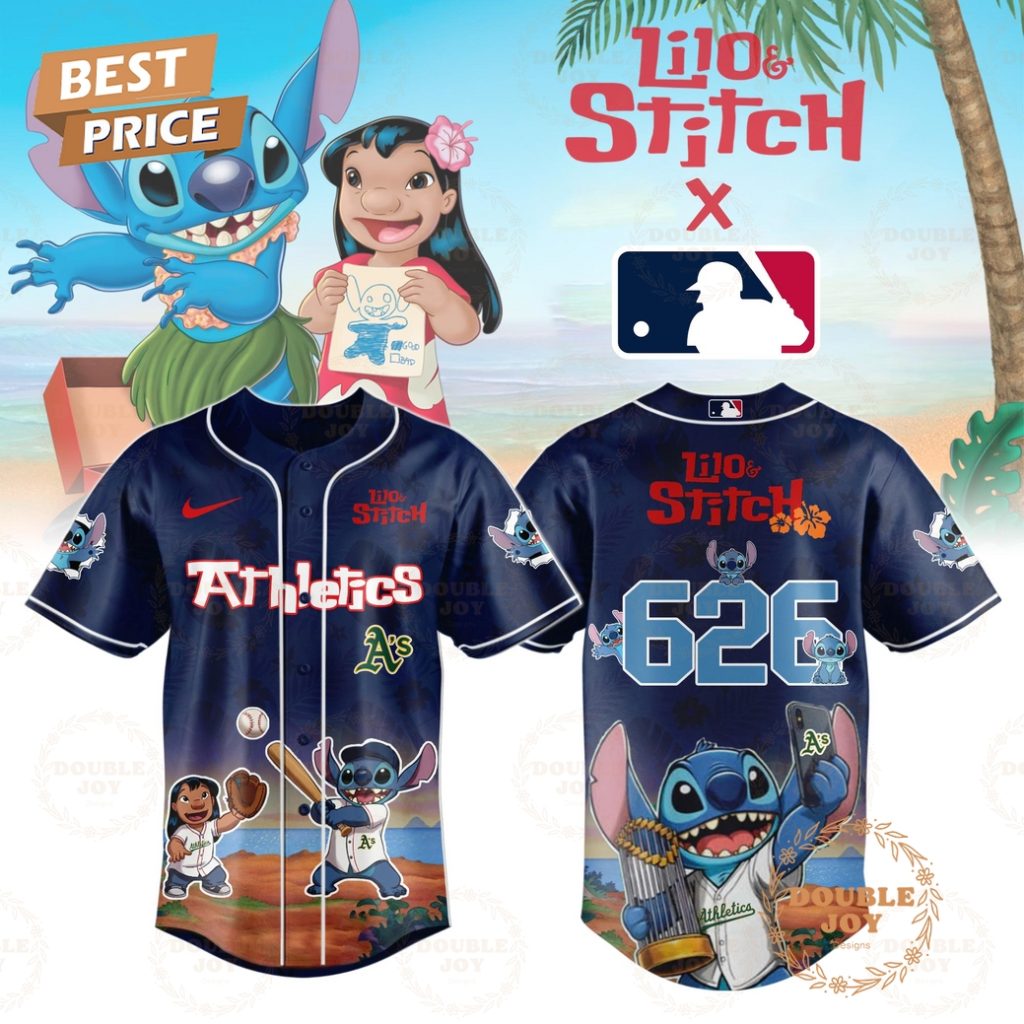 Athletics 2025 Lilo And Stitch 626 Special Edition Baseball Jersey ...