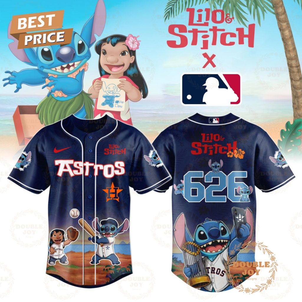 Houston Astros 2025 Lilo And Stitch 626 Special Edition Baseball Jersey ...