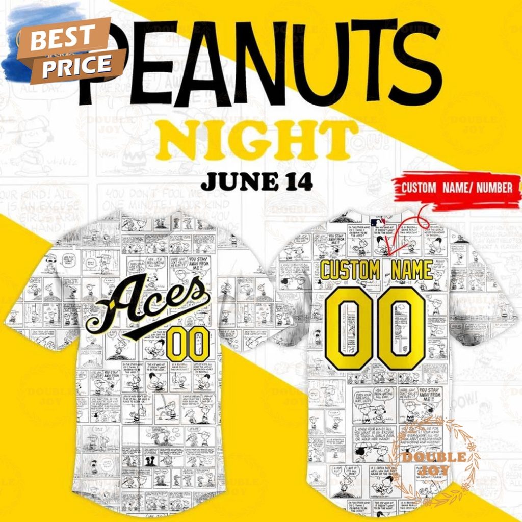 Reno Aces Peanuts Night 2025 Custom Name Limited Edition Baseball ...