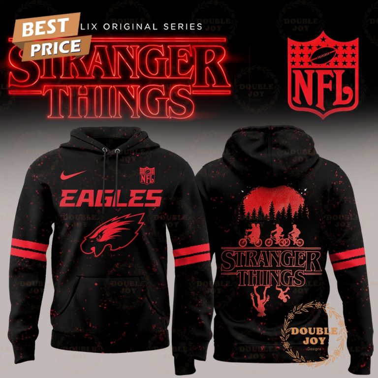 Stranger Things x Philadelphia Eagles 2025 Hoodie - Doublejoydesigns