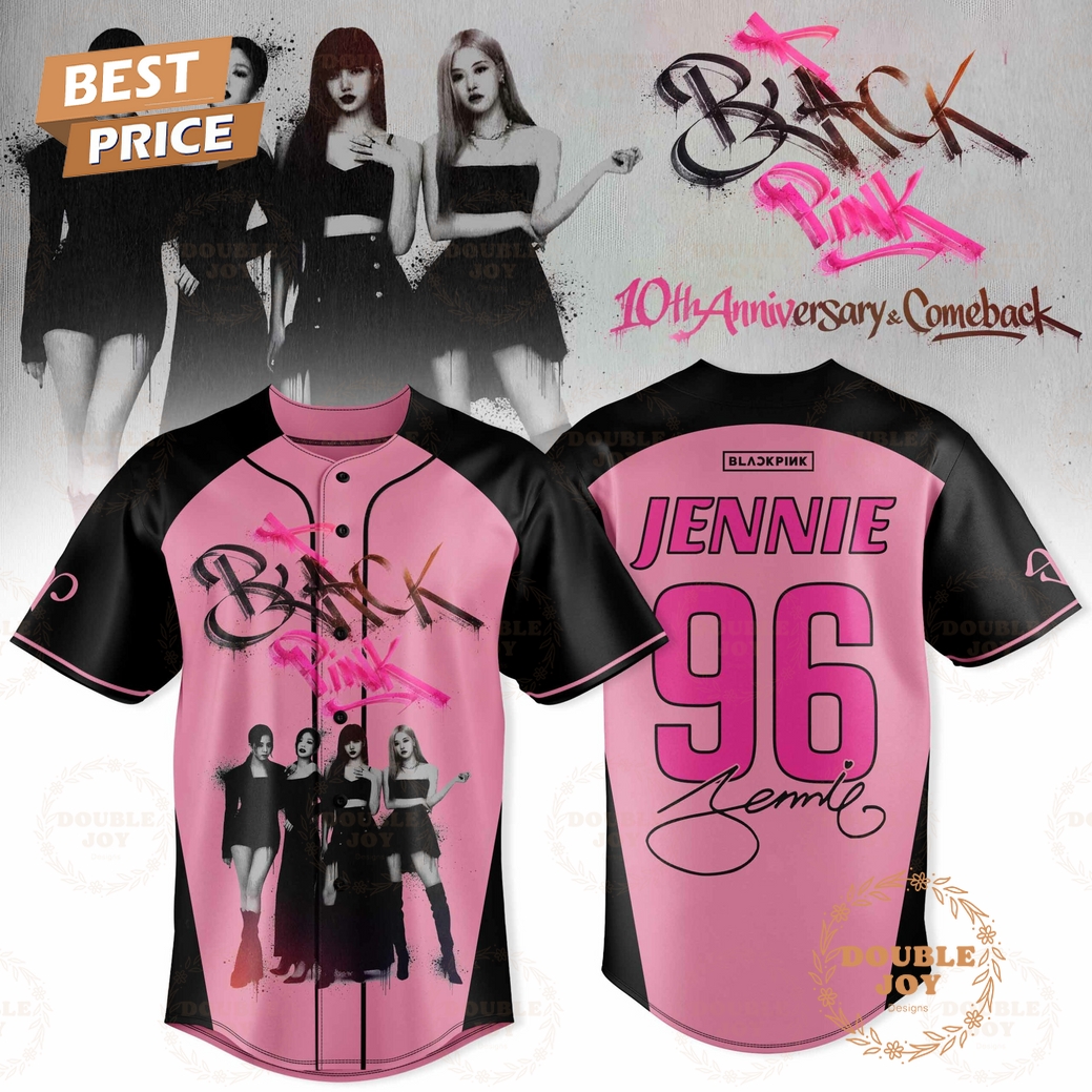 Jennie x Blackpink 10th Anniversary & Comeback Baseball Jersey ...