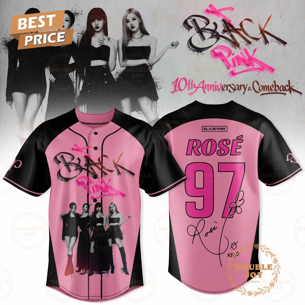 Rosé x Blackpink 10th Anniversary & Comeback Baseball Jersey ...