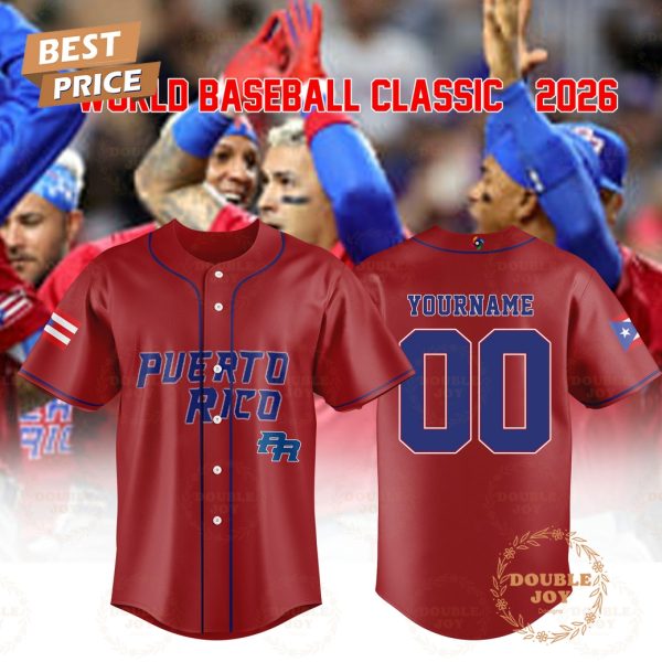 Puerto Rico World Baseball Classic 2026 Custom Name Baseball Jersey ...
