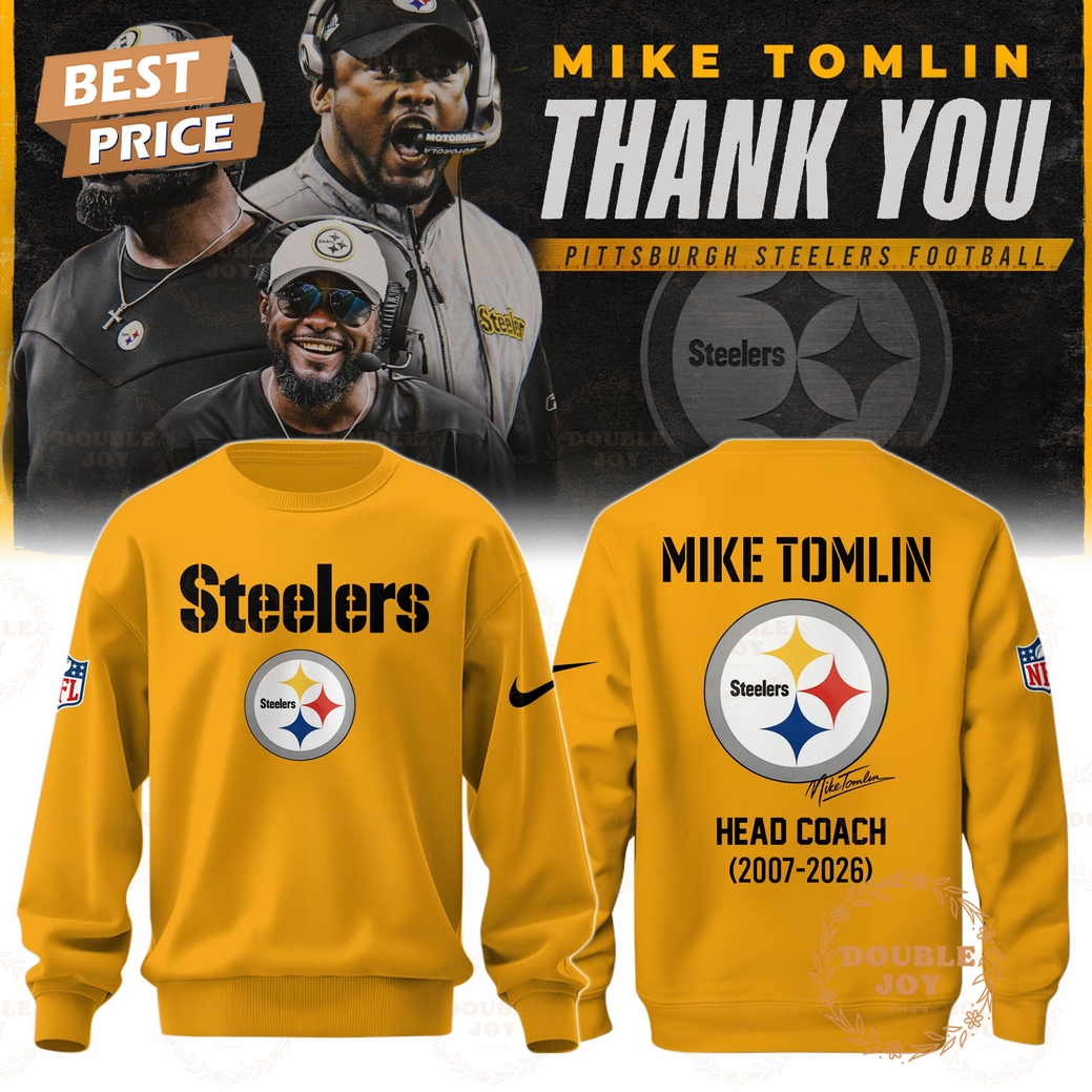Thank You Head Coach Mike Tomlin x Pittsburgh Steelers 2007-2026 Hoodie ...